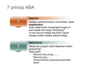 Modul aba 1. rumah autis introduksi | PPTX