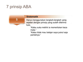 Modul aba 1. rumah autis introduksi | PPTX