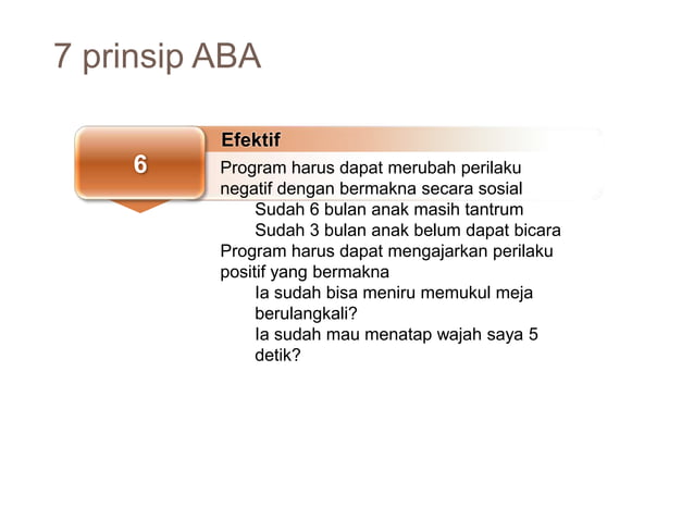 Modul aba 1. rumah autis introduksi | PPTX