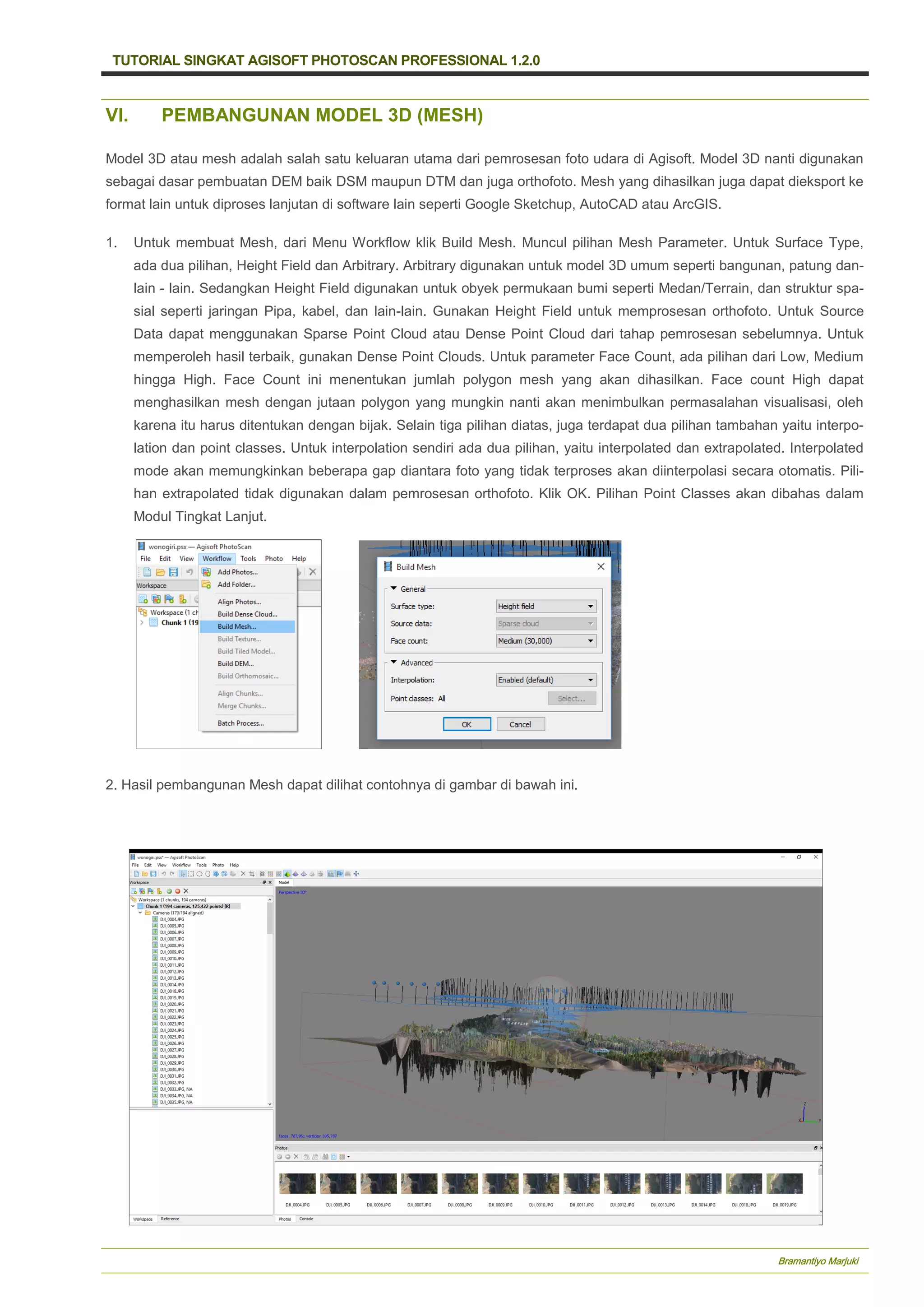 Tutorial Singkat Agisoft Photoscan Basic | PDF