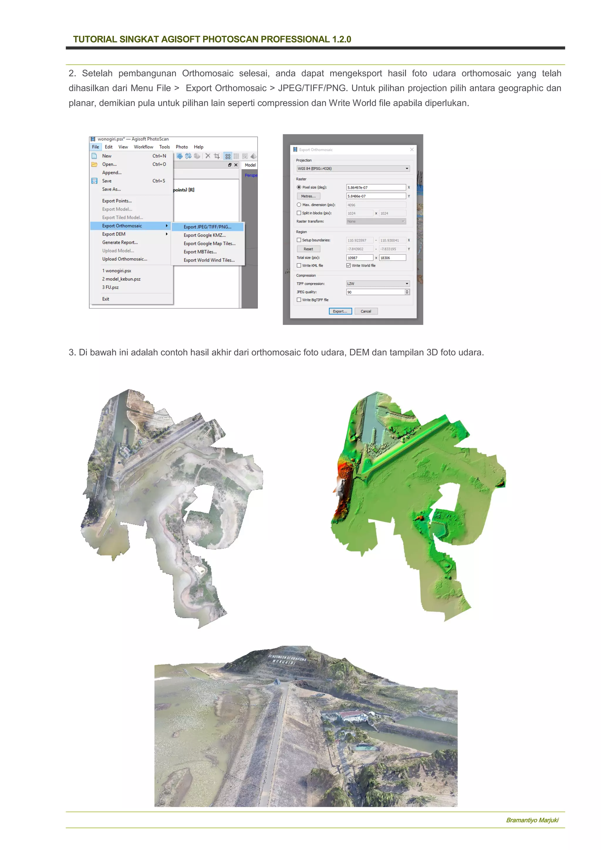 Tutorial Singkat Agisoft Photoscan Basic | PDF