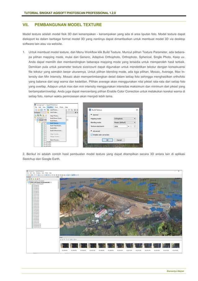 Tutorial Singkat Agisoft Photoscan Basic | PDF