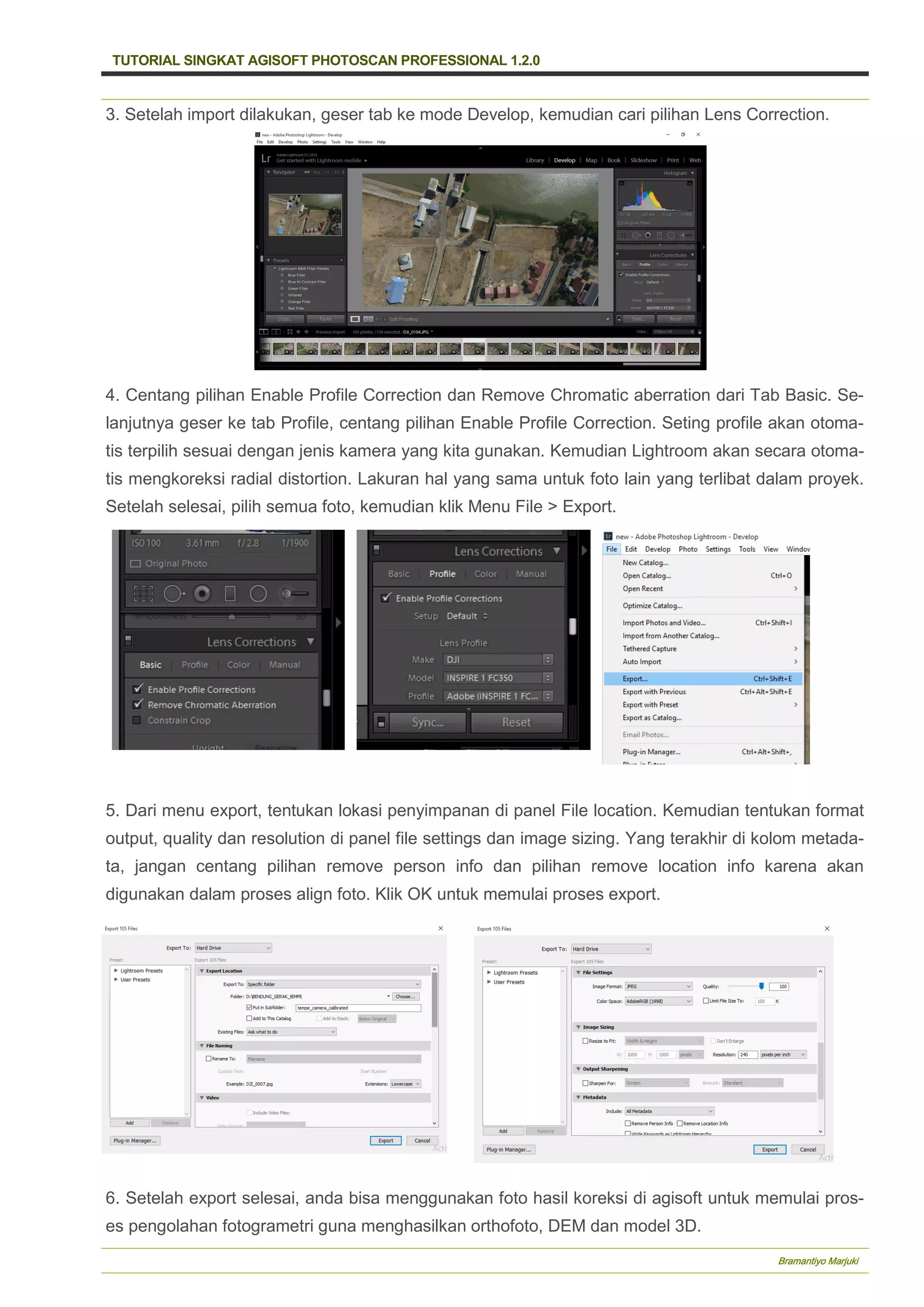 Modul Agisoft Photoscan Tingkat Lanjut | PDF