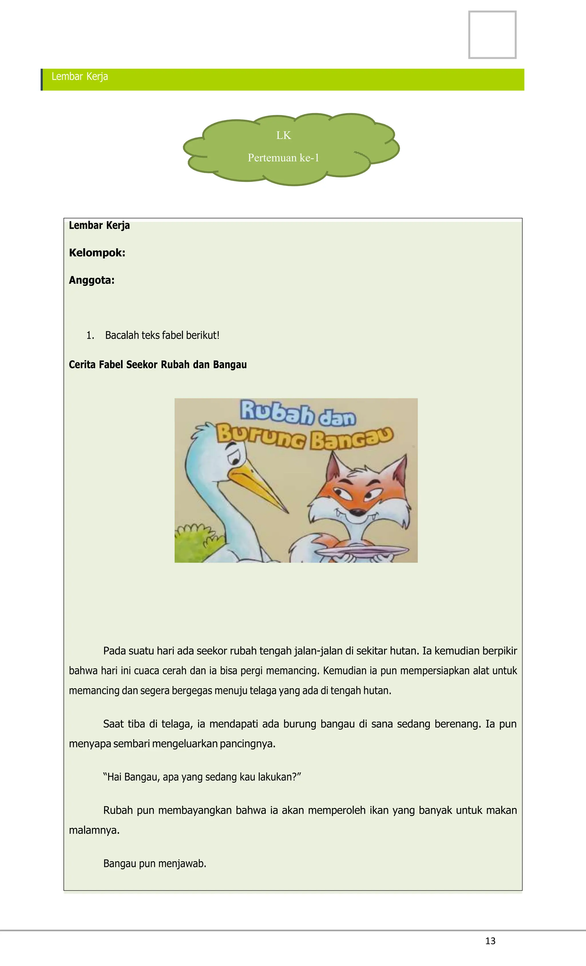 Modul Ajar - Bab 6_Menulis Teks Fabel - Asnah Panjaitan.docx