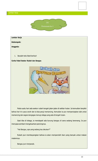 Modul Ajar - Bab 6_Menulis Teks Fabel - Asnah Panjaitan.docx