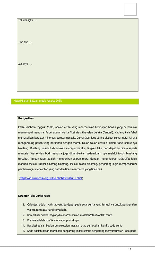 Modul Ajar - Bab 6_Menulis Teks Fabel - Asnah Panjaitan.docx