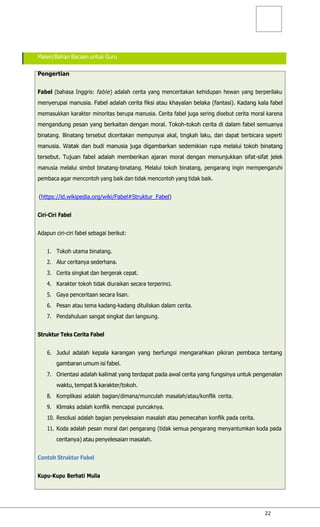 Modul Ajar - Bab 6_Menulis Teks Fabel - Asnah Panjaitan.docx