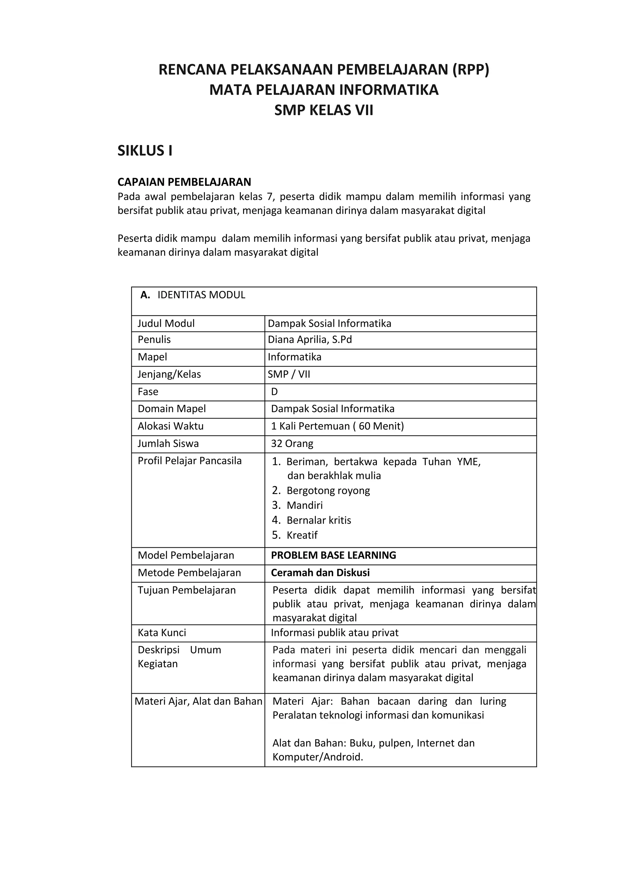 Modul Ajar - DAMPAK SOSIAL INFORMATIKA 7.pdf