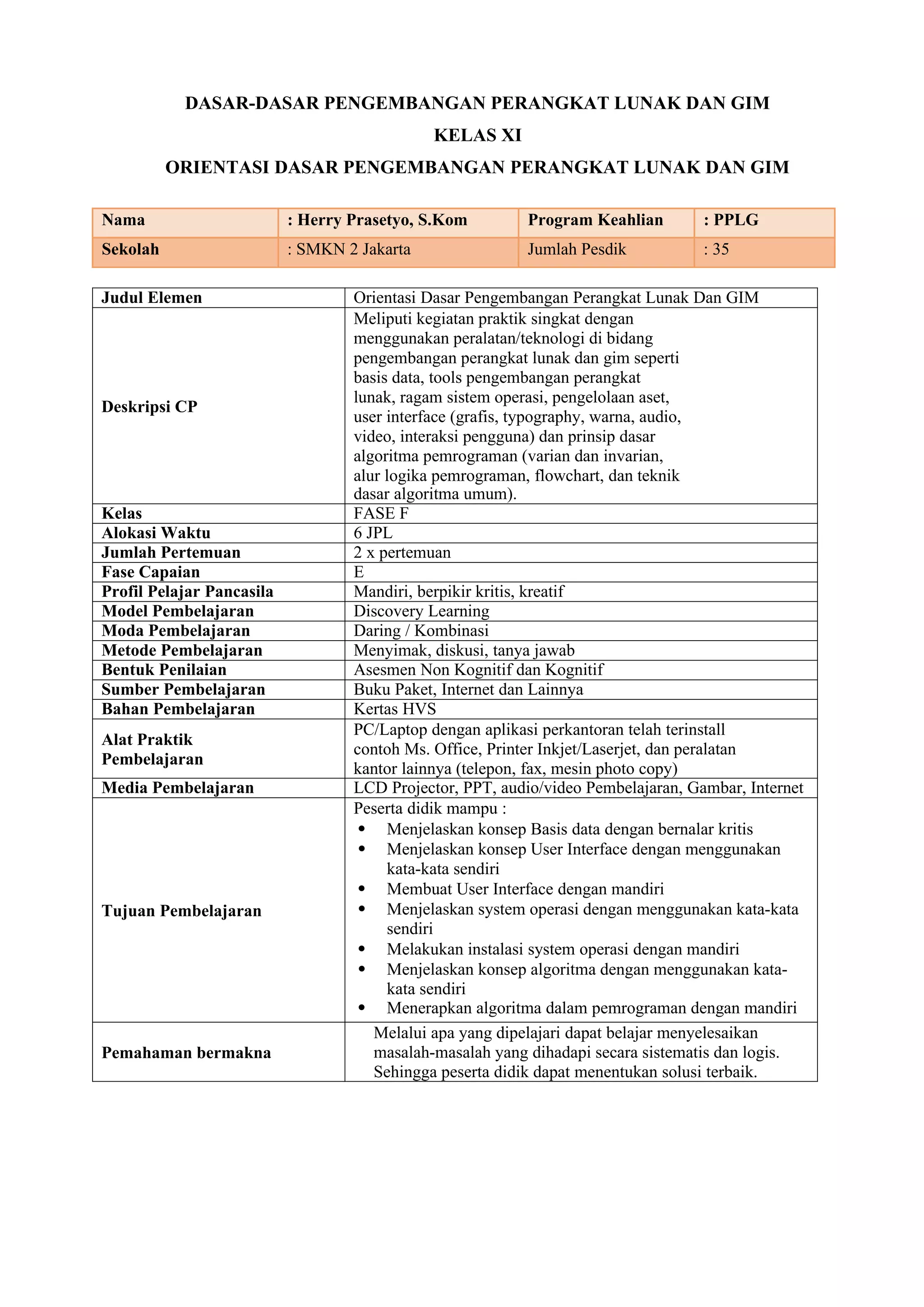 Modul Ajar Basis Data | PDF