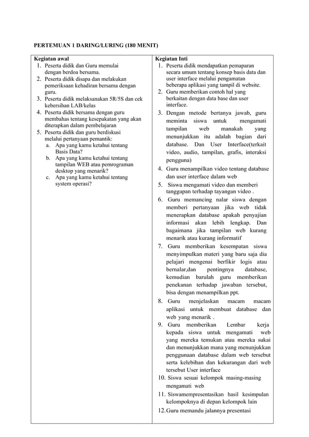 Modul Ajar Basis Data | PDF