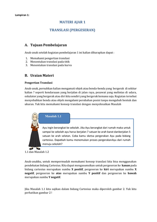 MODUL AJAR 1 MATEMATIKA SMK MATERI TRANSFORMASI. | PDF