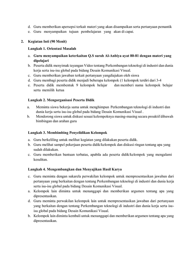 MODUL AJAR 3 DKV JURUSAN KONSENTRASI KEAHLIAN KELAS XI SEMETER 1 | PDF