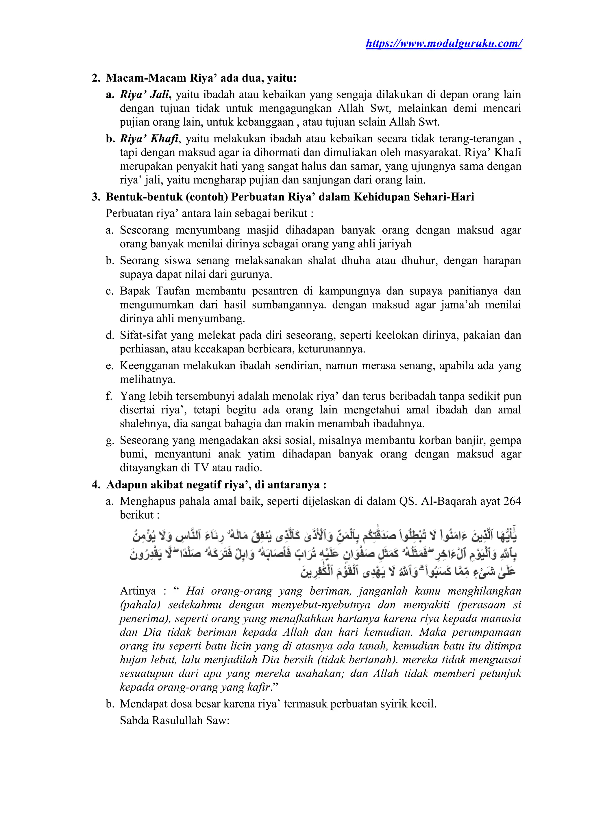 Modul Ajar Akidah Akhlak Kelas 7 Fase D Kurikulum Merdeka | PDF