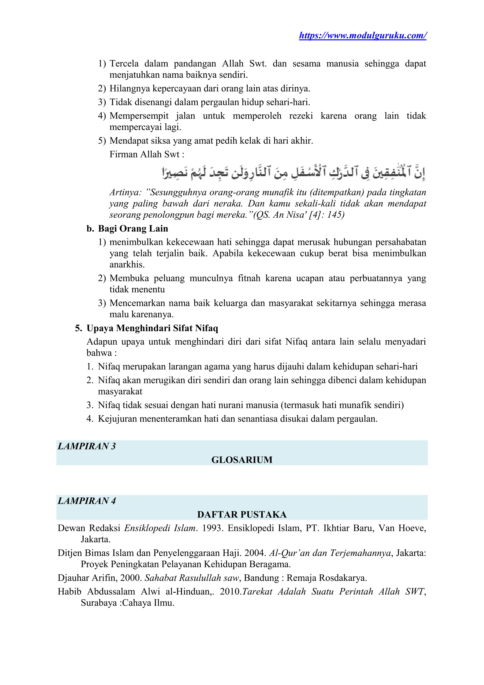 Modul Ajar Akidah Akhlak Kelas 7 Fase D Kurikulum Merdeka | PDF