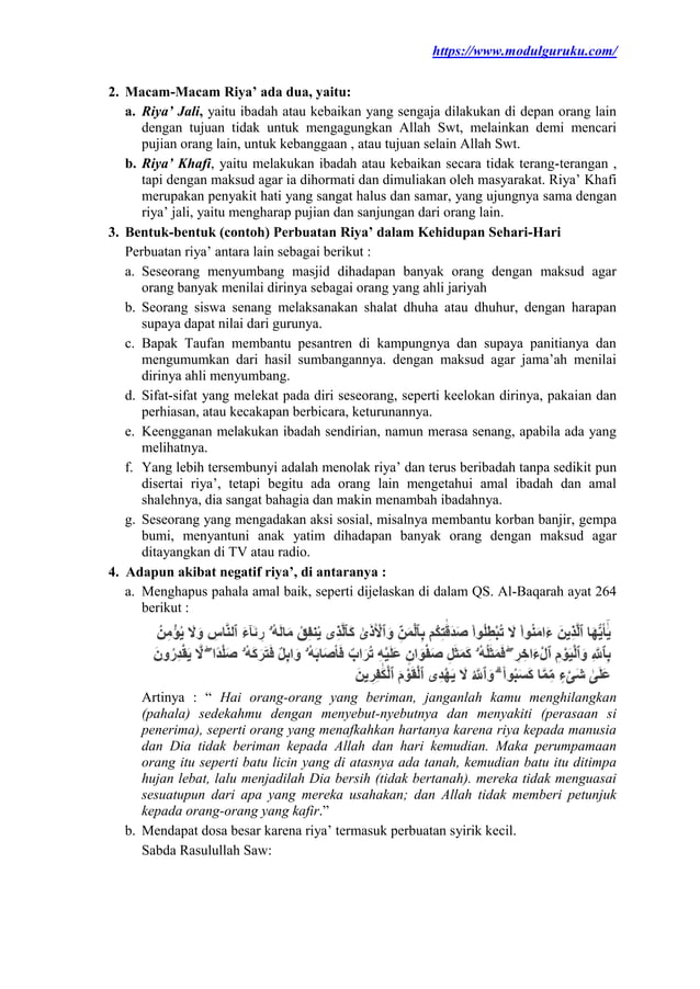 Modul Ajar Akidah Akhlak Kelas 7 Fase D Kurikulum Merdeka | PDF