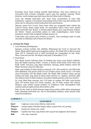 Modul Ajar Al-Qur'an Hadis Kelas 10 Fase E Kurikulum Merdeka | PDF