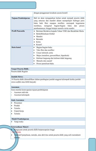 MODUL AJAR B. INDONESIA KELAS 5 KURIKULUM MERDEKA | DOCX