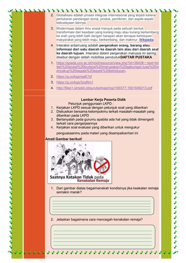 Modul IPS Kelas 9 kurikulum merdeka sem1 | DOCX