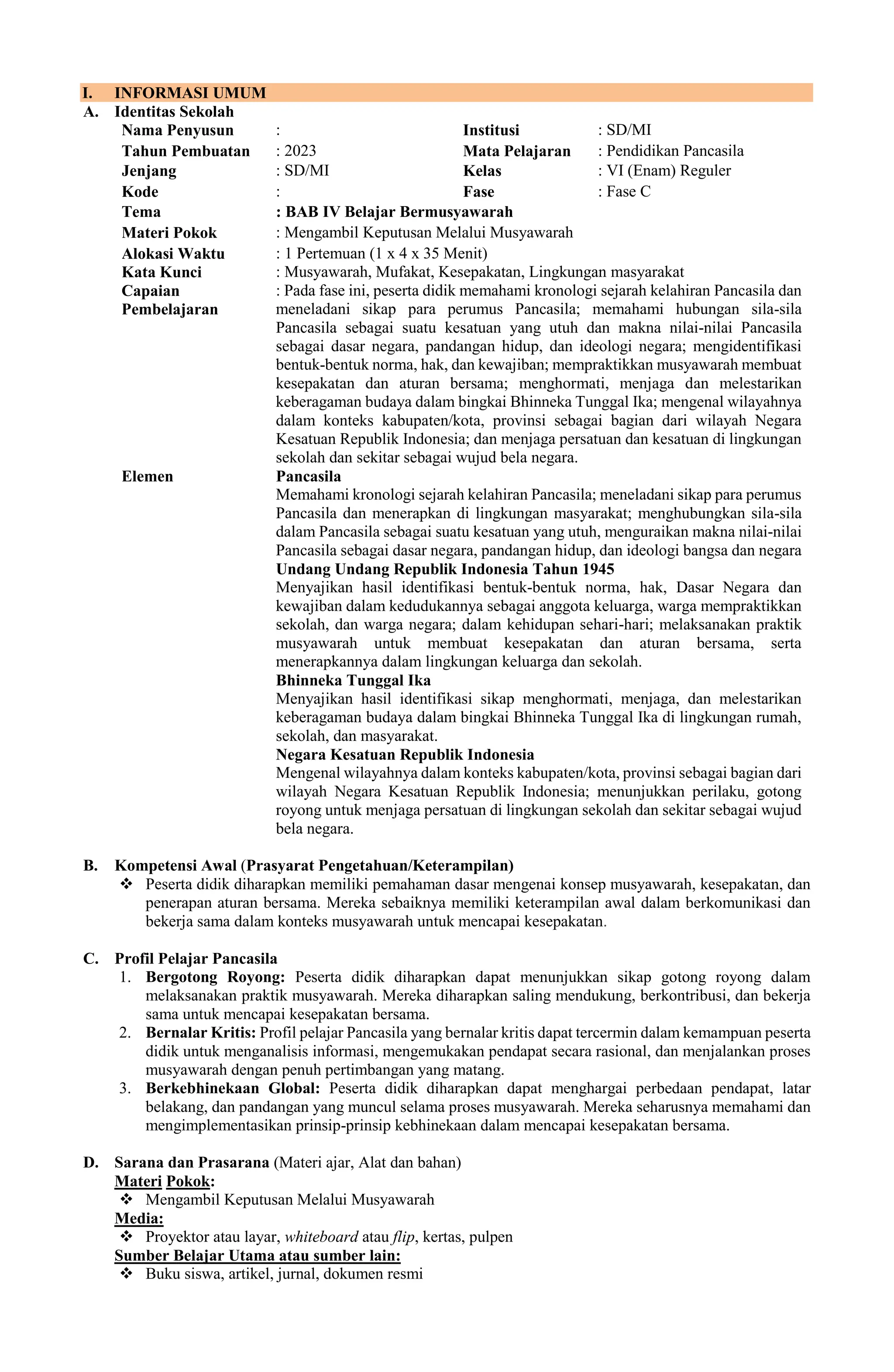 MODUL AJAR PPKN KELAS 6 BAB IV PERTEMUAN 16.docx