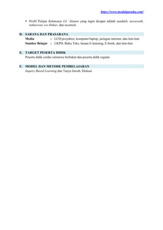 Modul Ajar Bahasa Arab Kelas 10 Fase E Kurikulum Merdeka | PDF