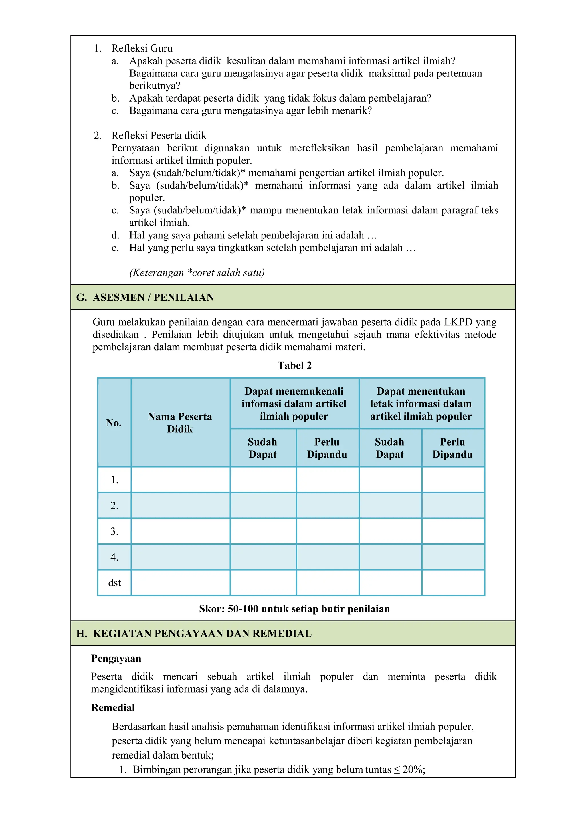 Modul Ajar Bahasa Indonesia - Memahami Informasi Teks Artikel Ilmiah ...
