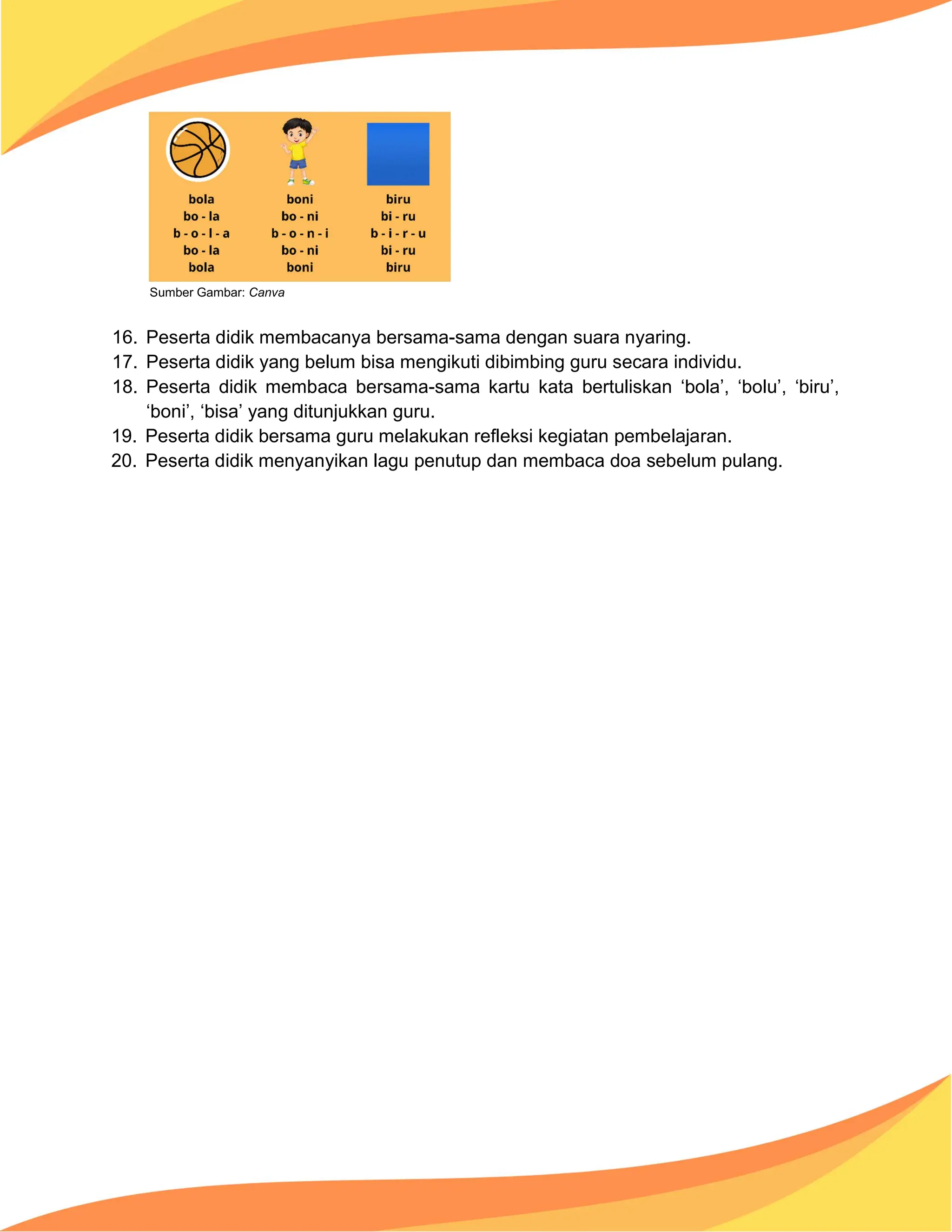 Modul Ajar Bahasa Indonesia - Membaca Kata Diawali Huruf 'b' - Fase A.pdf