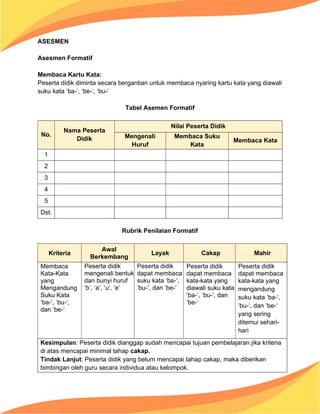 Modul Ajar Bahasa Indonesia - Membaca Kata Diawali Huruf 'b' - Fase A.pdf