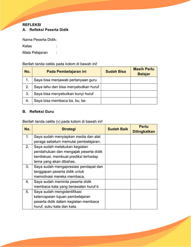 Modul Ajar Bahasa Indonesia - Membaca Kata Diawali Huruf 'b' - Fase A.pdf