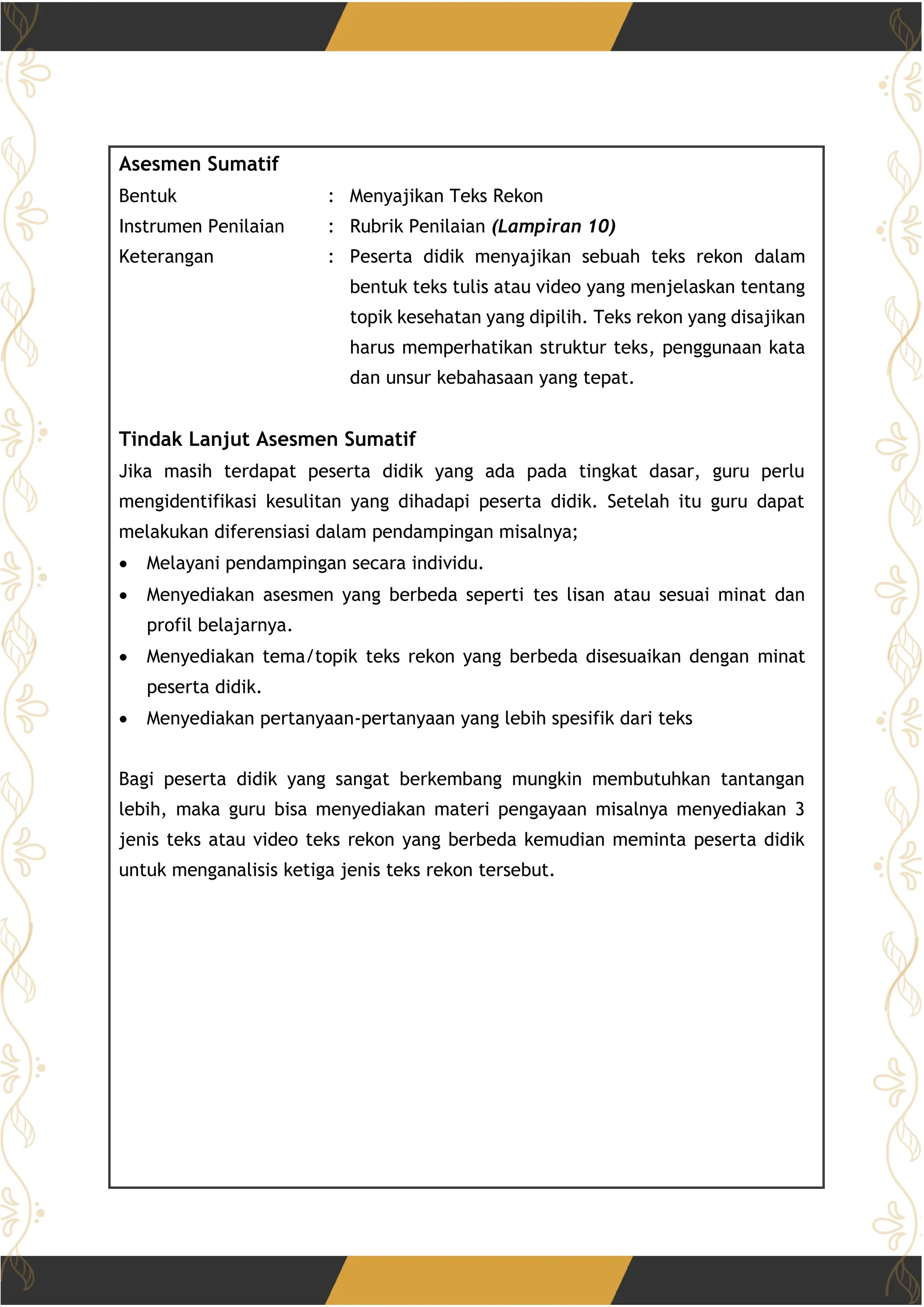 Modul Ajar Bahasa Indonesia - Menulis Teks Rekon - Fase D - qbJA2Y7mlY ...