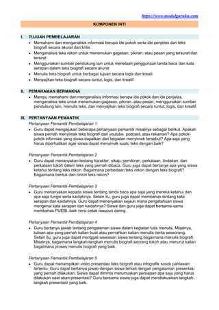 Modul Ajar Bahasa Indonesia Kelas 10 Fase E | PDF