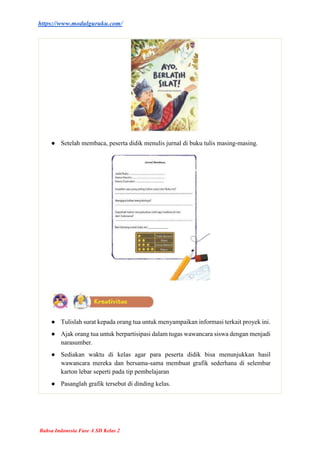 MODUL AJAR BAHASA INDONESIA KELAS 2 BAB 2 KURIKULUM MERDEKA.docx