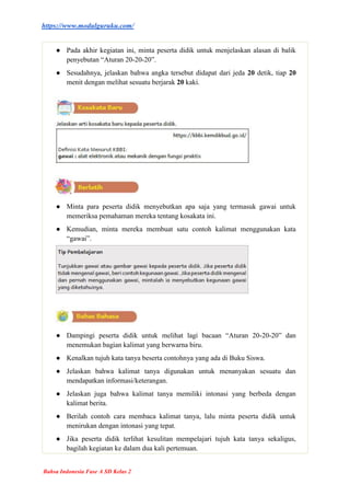 MODUL AJAR BAHASA INDONESIA KELAS 2 BAB 2 KURIKULUM MERDEKA.docx