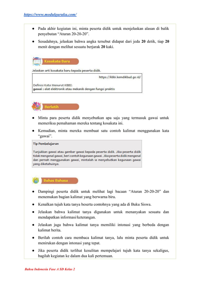MODUL AJAR BAHASA INDONESIA KELAS 2 BAB 2 KURIKULUM MERDEKA.docx