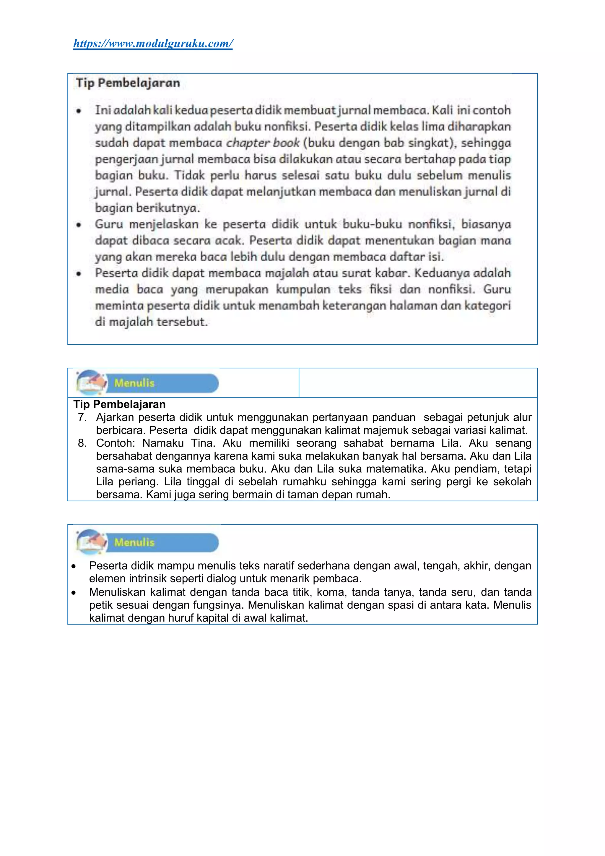 MODUL AJAR BAHASA INDONESIA KELAS 5 BAB 2 KURIKULUM MERDEKA.docx