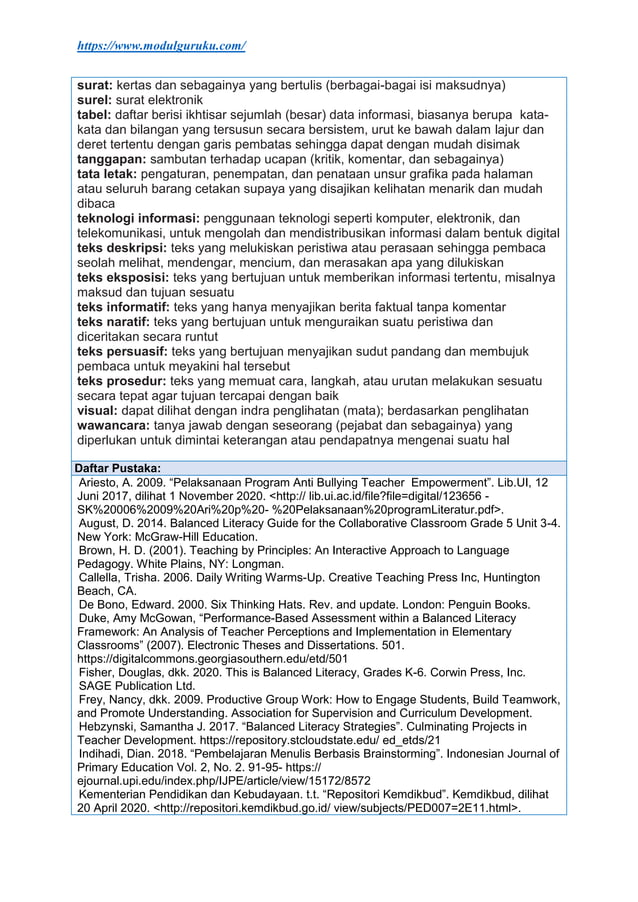 MODUL AJAR BAHASA INDONESIA KELAS 5 BAB 2 KURIKULUM MERDEKA.docx