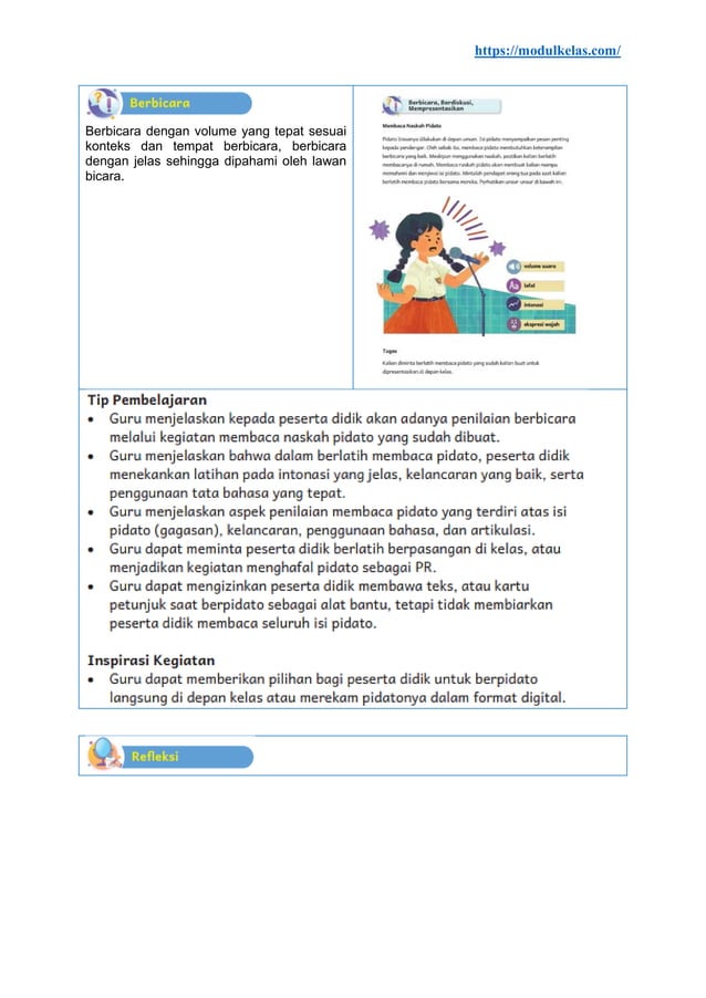 Modul Ajar Bahasa Indonesia Kelas 5 Fase C Kurikulum Merdeka | PDF