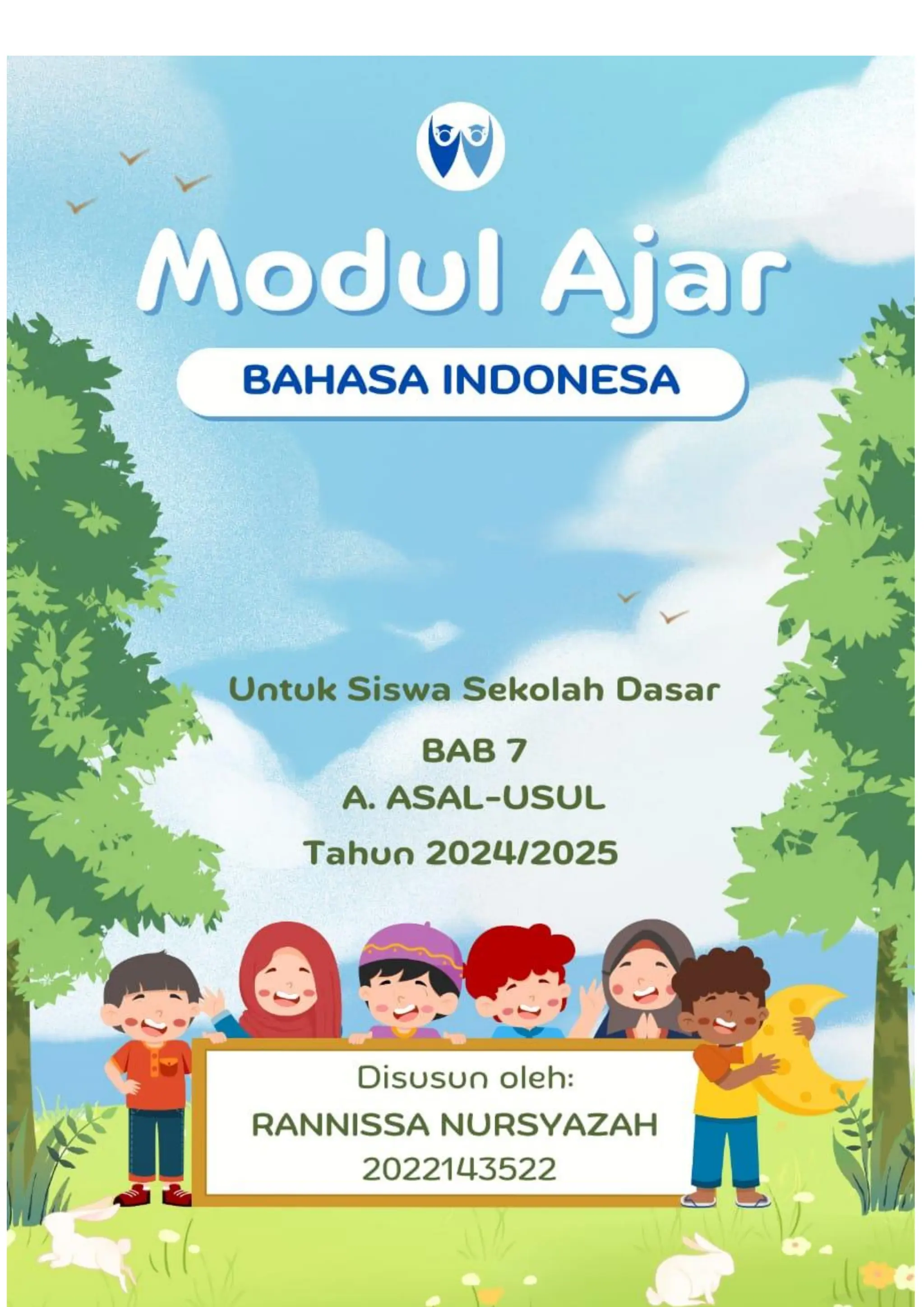 MODUL AJAR BAHASA INDONESIA SD KELAS IV BAB 7 A.ASAL-USUL (RANNISSA ...