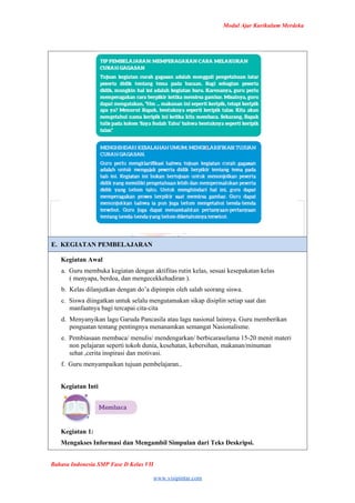 Modul Ajar BAHASA INDONESIA SMP KELAS 7 KURMER.docx
