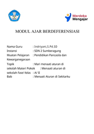 MODUL AJAR BERDIFERENSIASI kelas 2 INDRIYANI.docx