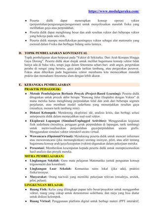 Modul Ajar Deep Learning Fisika Kelas 11 Kurikulum Merdeka | PDF