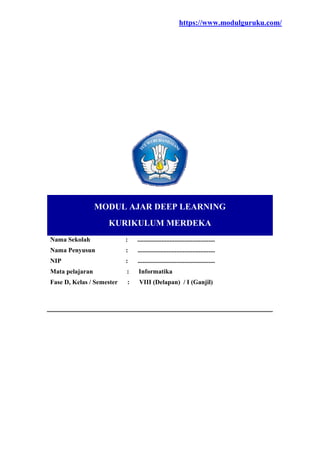 Modul Ajar Deep Learning Informatika Kelas 8 Kurikulum Merdeka | PDF