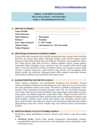Modul Ajar Deep Learning Matematika Kelas 12 Kurikulum Merdeka ...