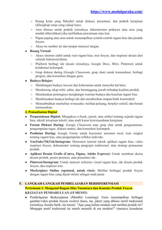 Modul Ajar Deep Learning Prakarya Kerajinan Kelas 10 Kurikulum Merdeka ...
