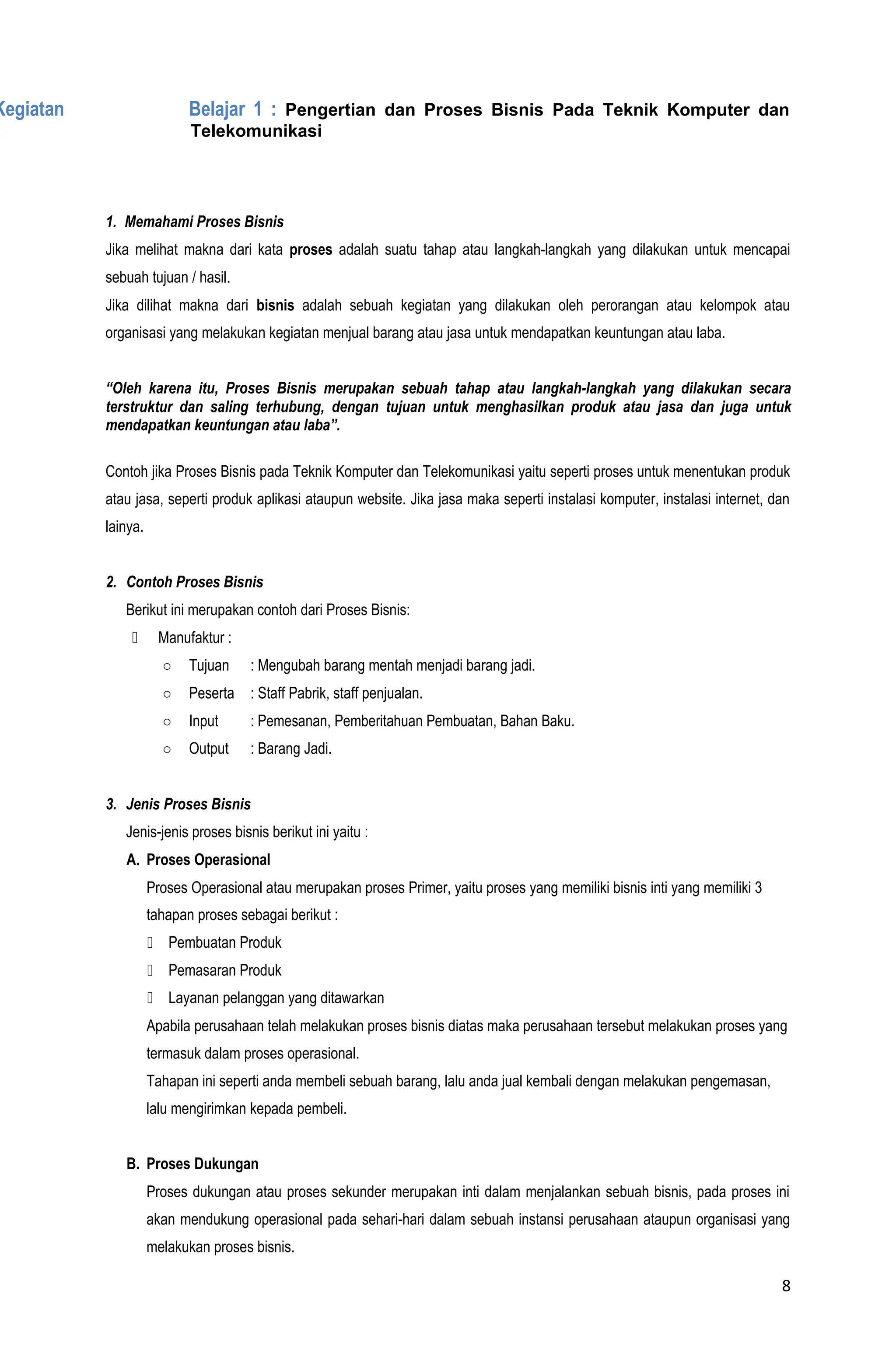 Modul Ajar DPK TJKT - Proses Bisnis TJKT.doc