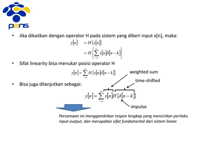 Modul ajar dsp_2020-bab_4_sistem linear time invariant | PPTX