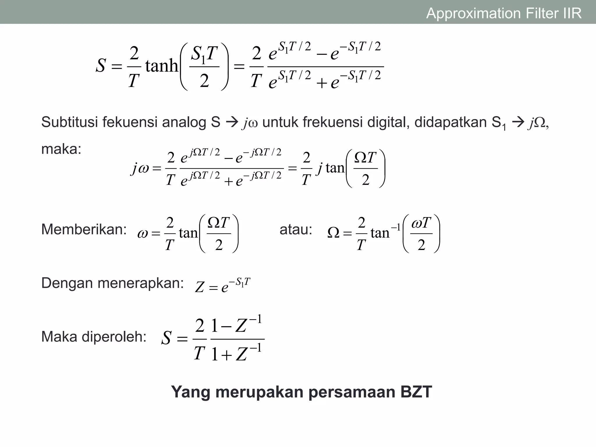 Modul ajar dsp_bab_9_design iir filter_2020_04 | PPTX