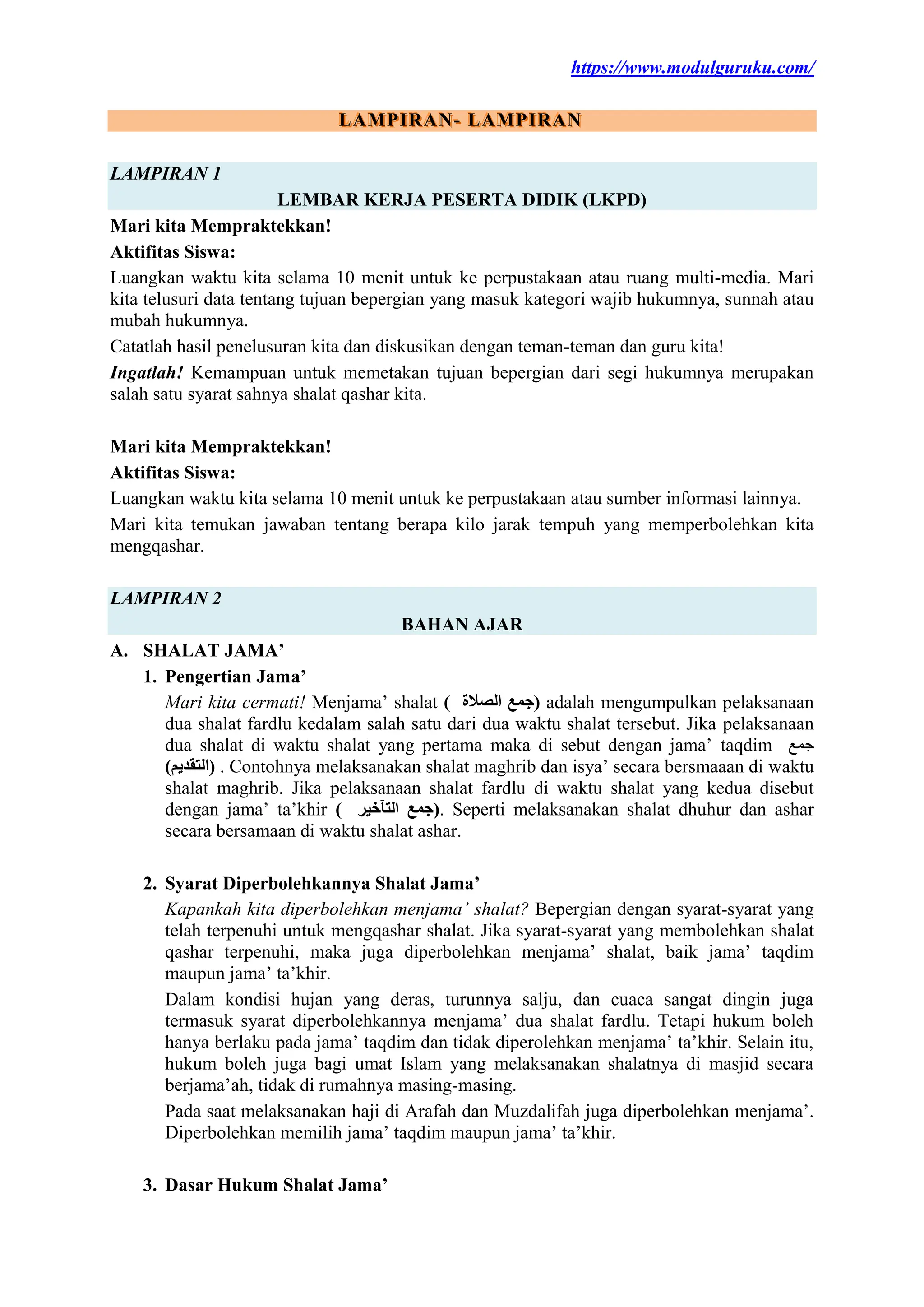 Modul Ajar Fikih Kelas 7 Fase D Kurikulum Merdeka | PDF