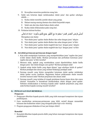 Modul Ajar Fikih Kelas 7 Fase D Kurikulum Merdeka | PDF