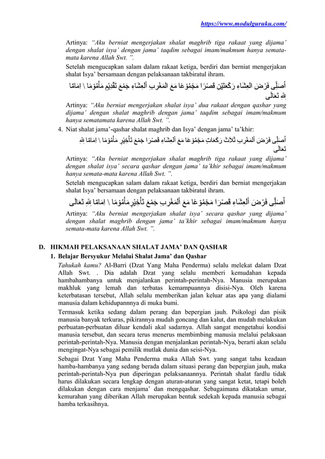 Modul Ajar Fikih Kelas 7 Fase D Kurikulum Merdeka | PDF