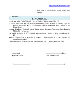 Modul Ajar Fikih Kelas 7 Fase D Kurikulum Merdeka | PDF